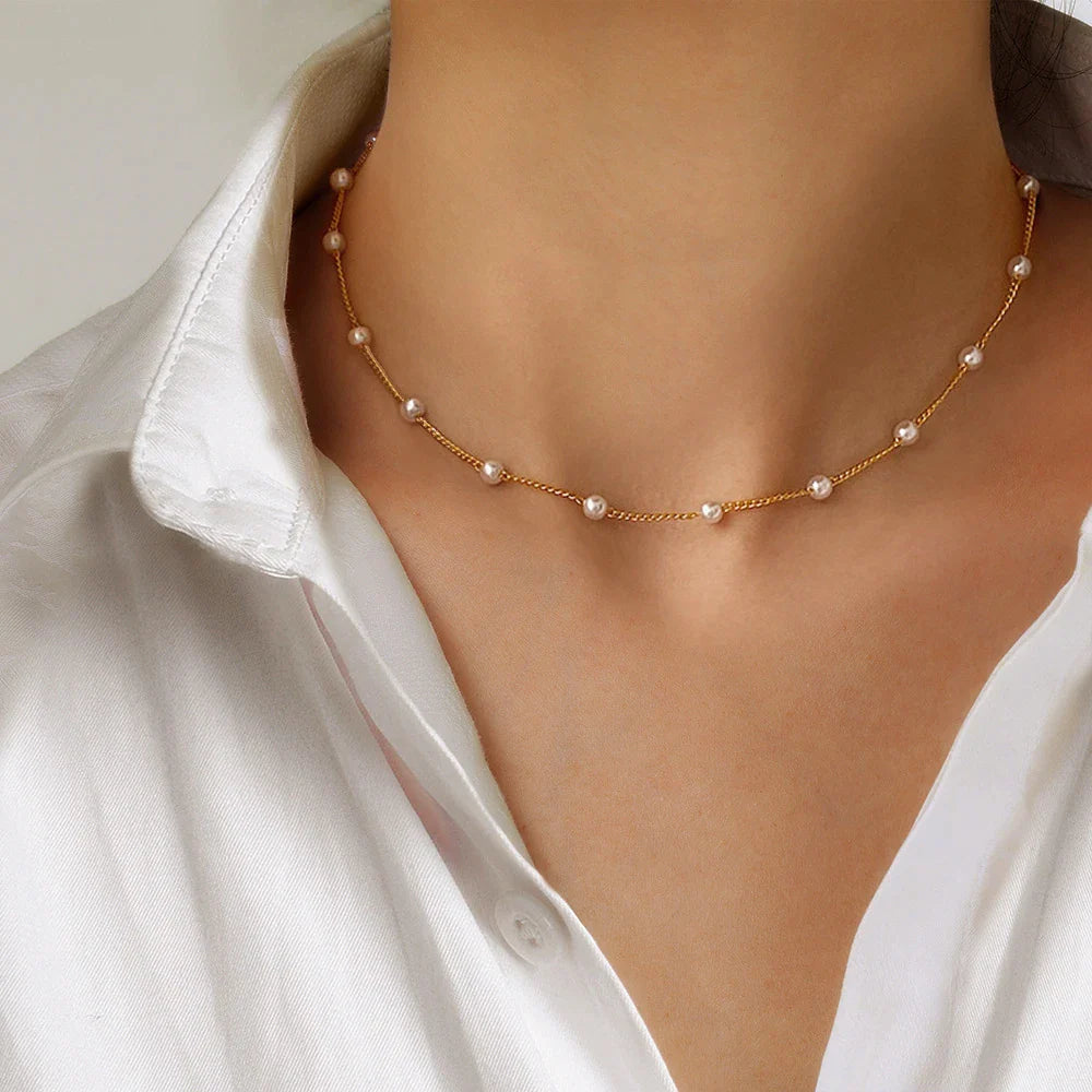 Collier de Petites Perles en Or – Paradise Designs
