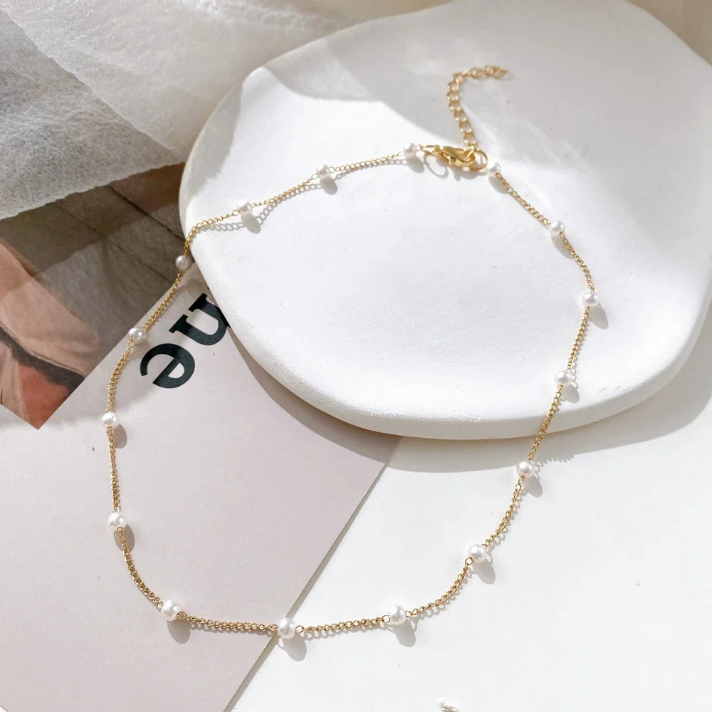 Collier de Petites Perles en Or – Paradise Designs